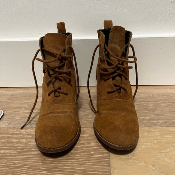 Dolce Vita | Shoes | Brown Suede Dolce Vita Lace Booties | Poshmark